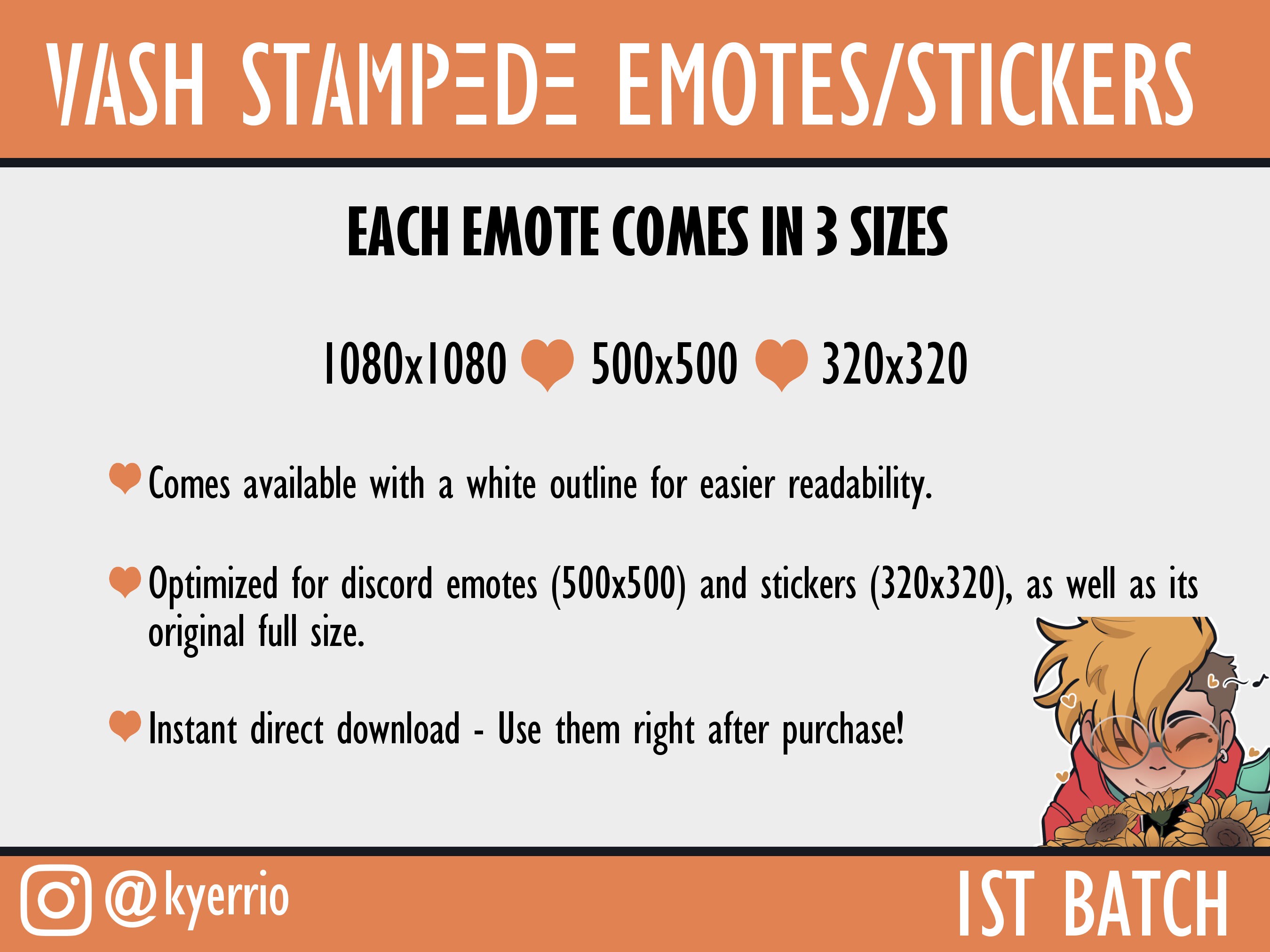 Trigun Stampede Vash the Stampede Emotes and Stickers for Discord ...