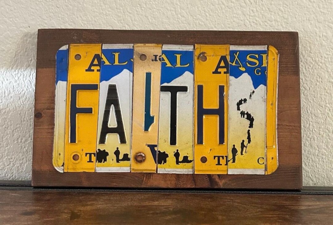 Faith Christian License Plate Sign - Etsy