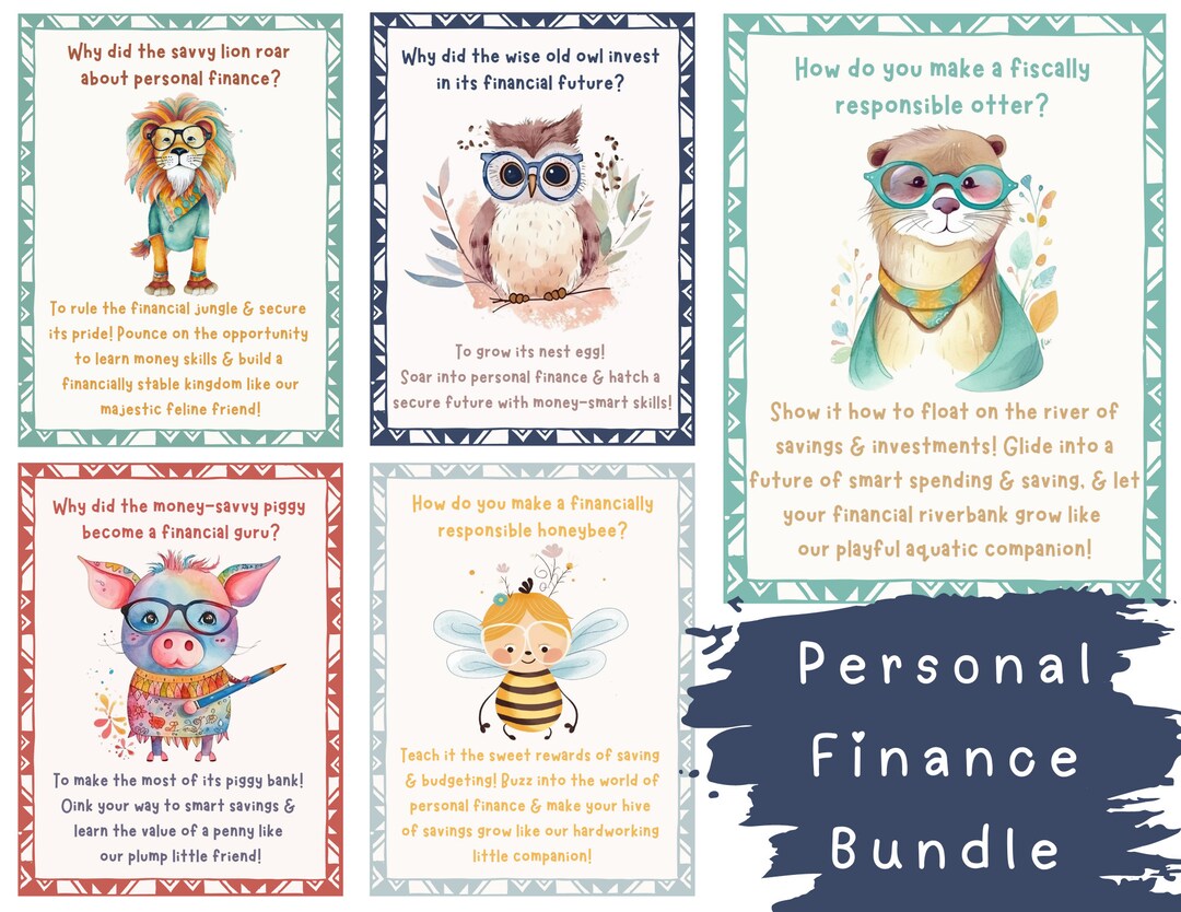 5 Educational Posters Personal Finance Digital Print Classroom Prints ...