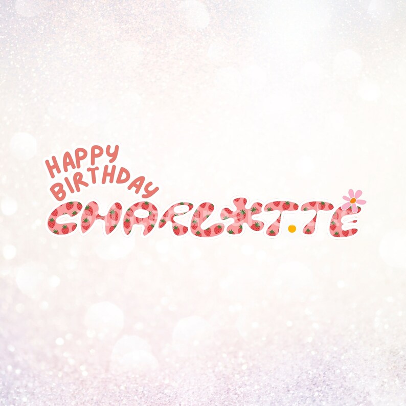 Printable Personalized Cake Topper Custom Cake Topper Digital Birthday ...