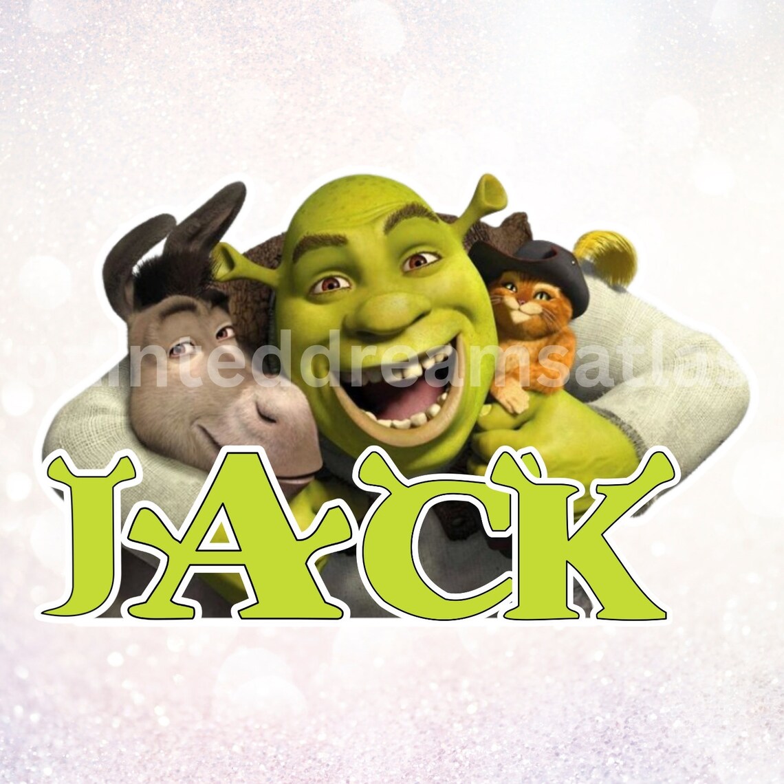 Shrek Printable Personalized Cake Topper shrek Cake Topper Digital ...