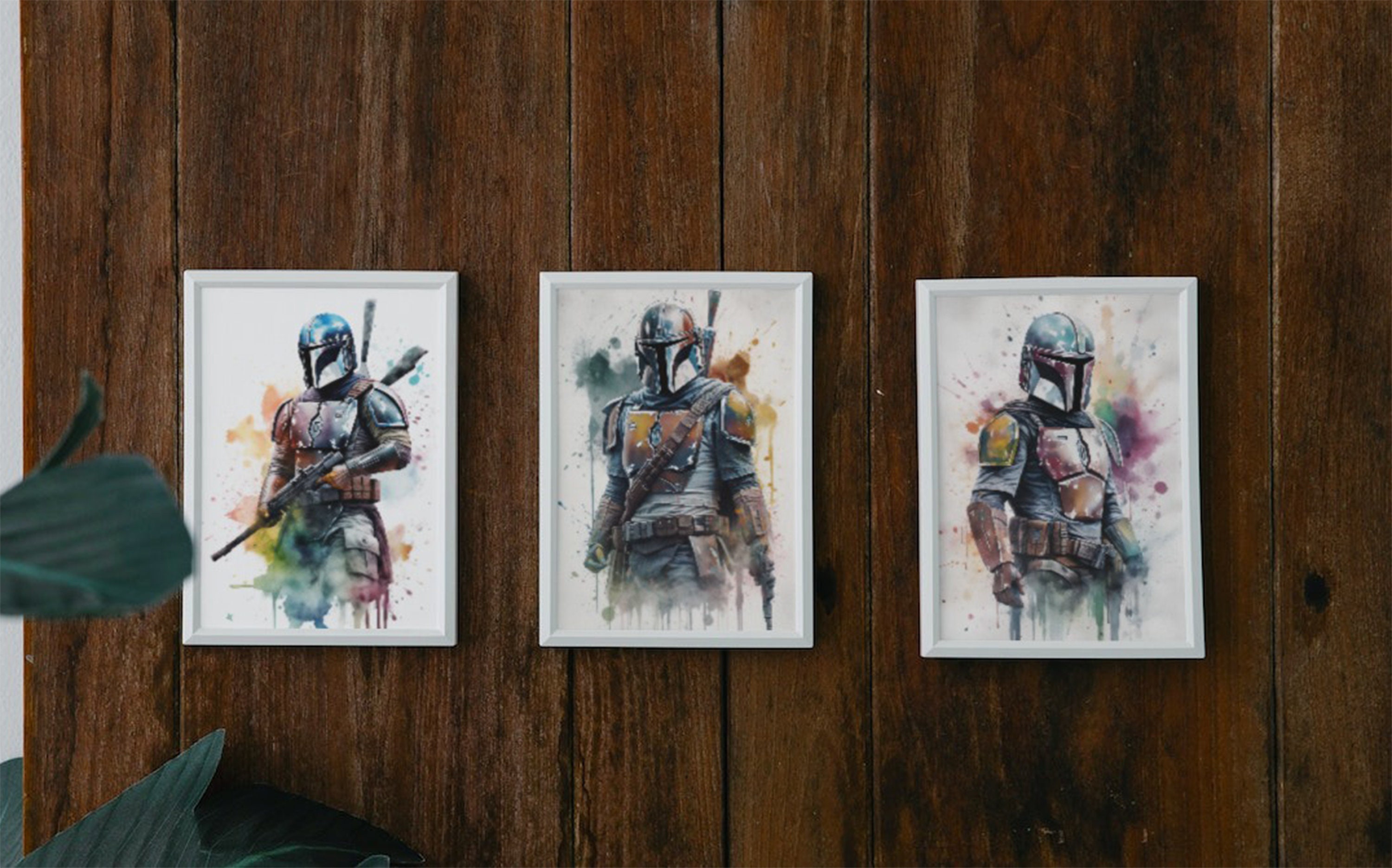 Mandalorian Wall Art Set of 3, Instant Download, Star Wars Art ...