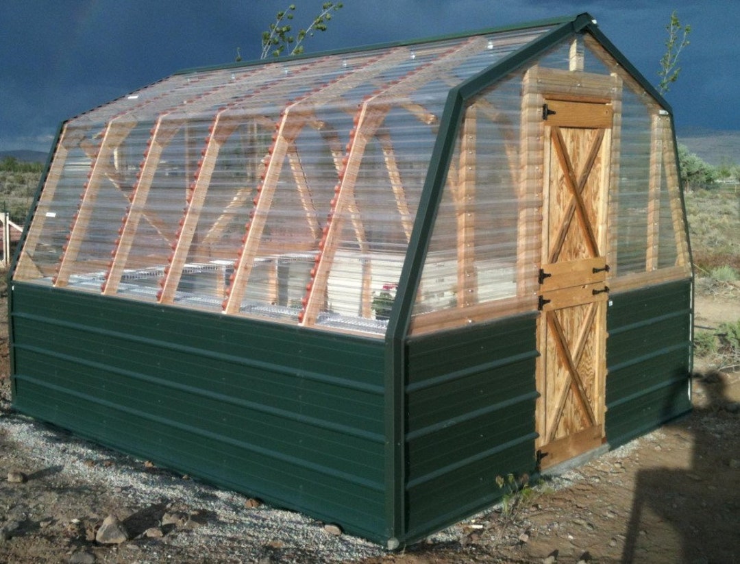 Easy Simple Barn Style Garden Greenhouse Plan Guide PDF Download - Etsy ...