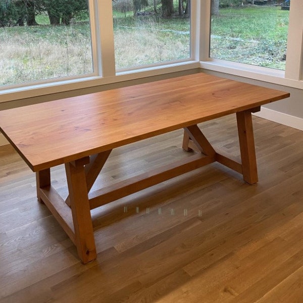 Wood Beam Table - Etsy