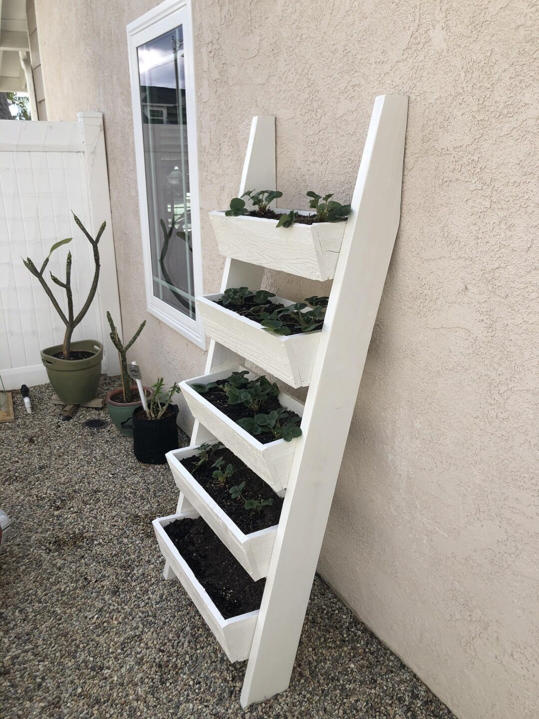 Tiered Vertical Ladder Planter, Strawberry Planter Stand Plans, DIY ...