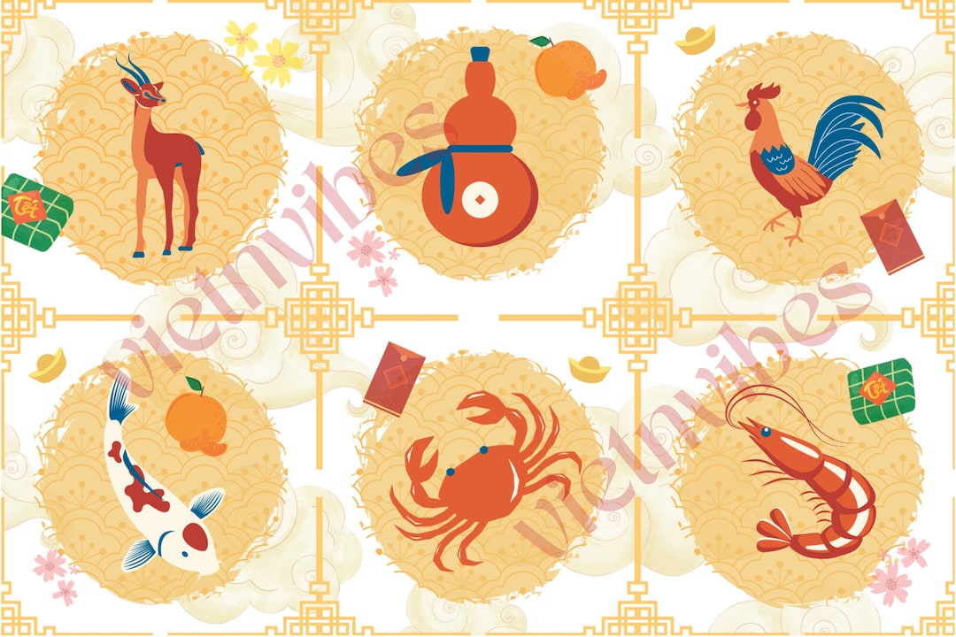 Bầu Cua Cá (gourd Crab Fish) Lunar New Year Game - Etsy