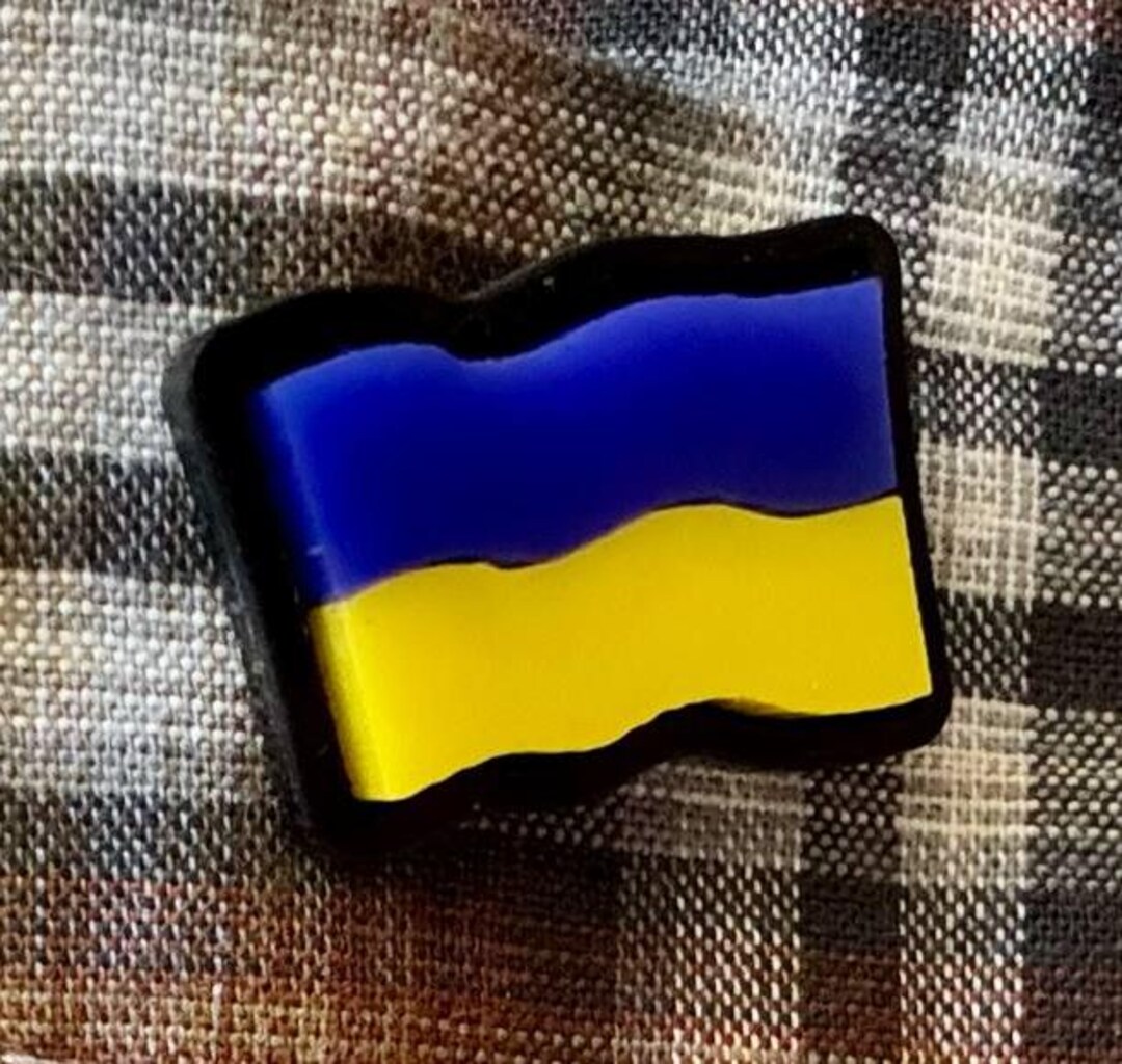 Pin - Ukraine Flag Pin, Black Border Inlaid With Ukraine Colors - Four ...