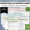 PCS Moving Checklist Binder Printable, CONUS and International Moving ...