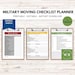 Military Moving Planner Printable, Moving Checklist, Editable in Google ...