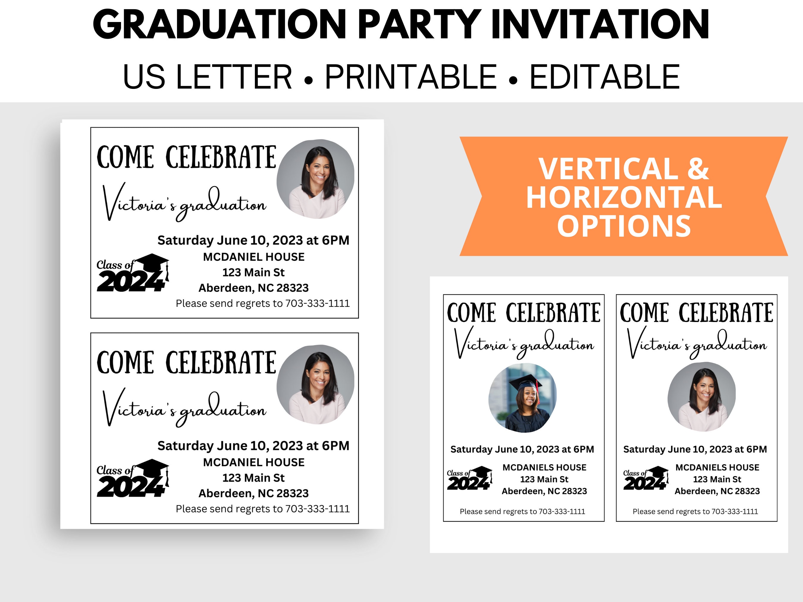 Graduation Party Invitation Instant Download, Digital Invitation ...