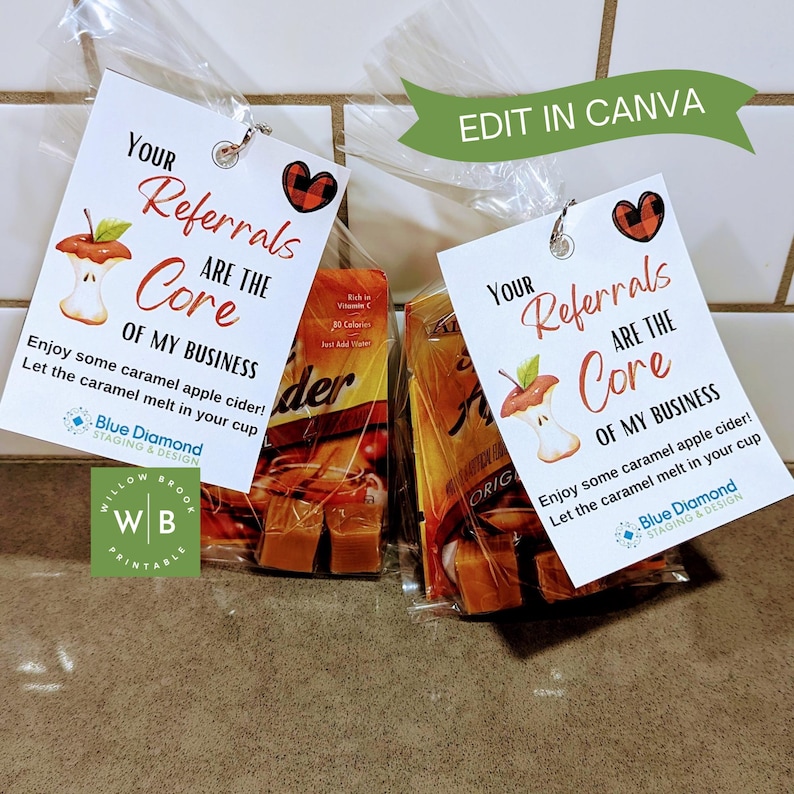 Referral Gift Tag, Appreciation Hospice, Marketing Thank You - Etsy