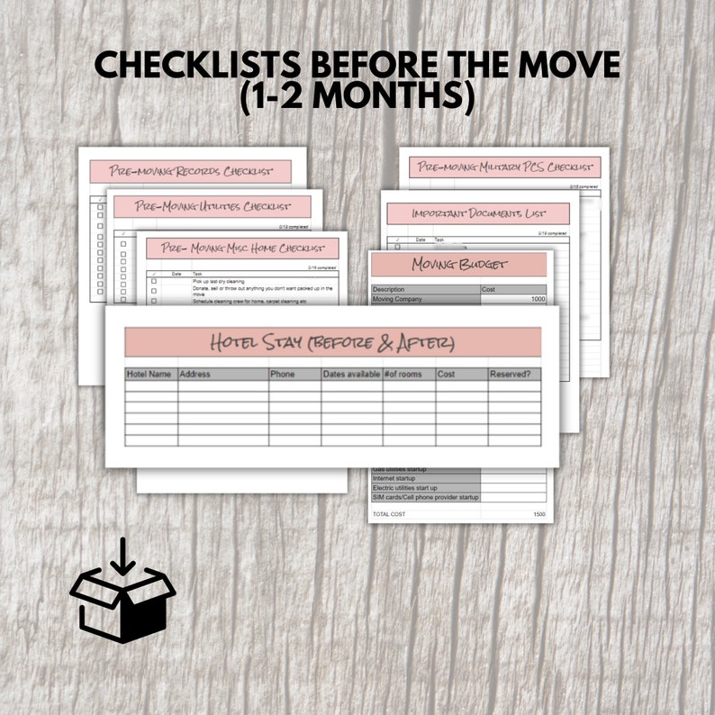 Moving to Germany PCS Checklist Planner, Overseas Move Packing List - Etsy