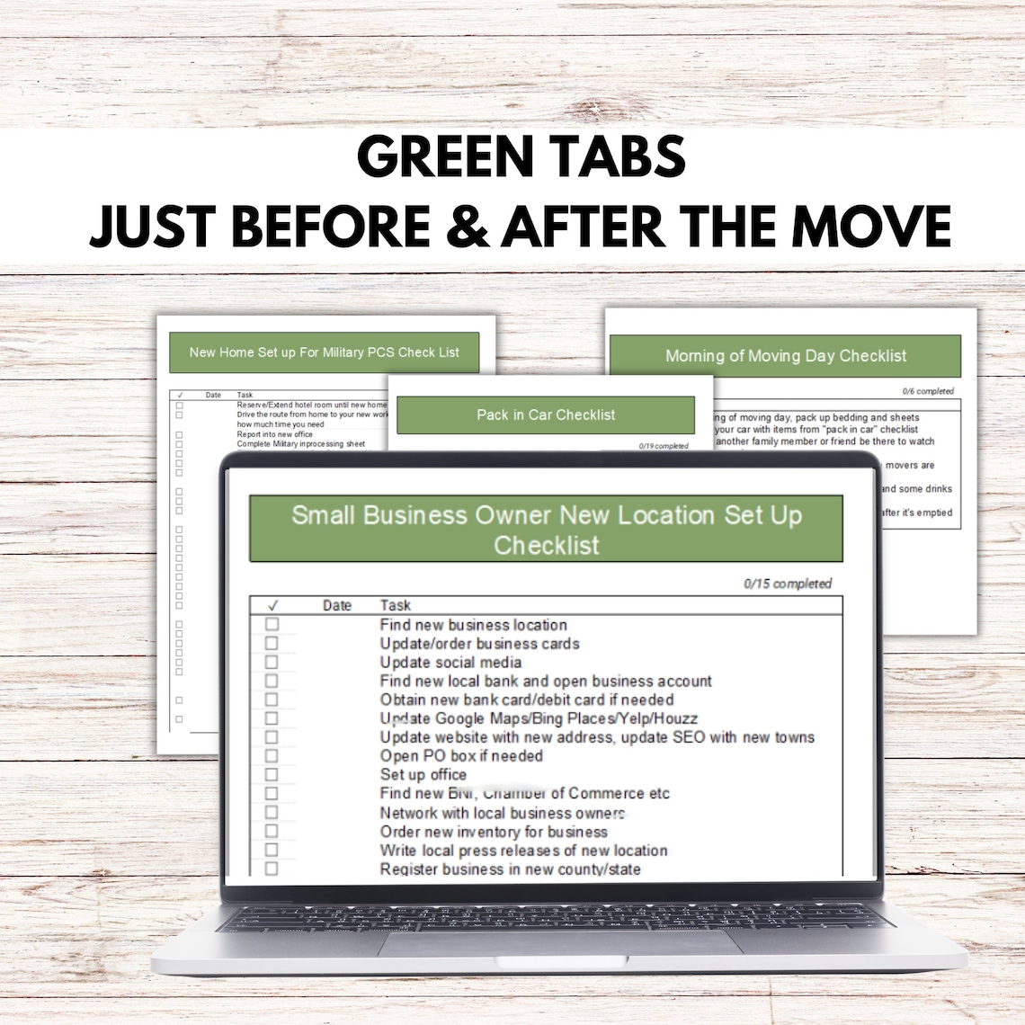 PCS Military Moving Planner, Excel Spreadsheet, Home Moving Tips - Etsy