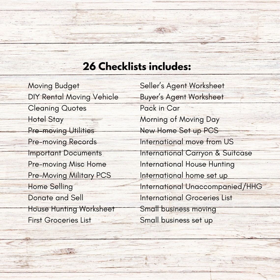 PCS Moving Checklist Binder Printable, CONUS and International Moving ...