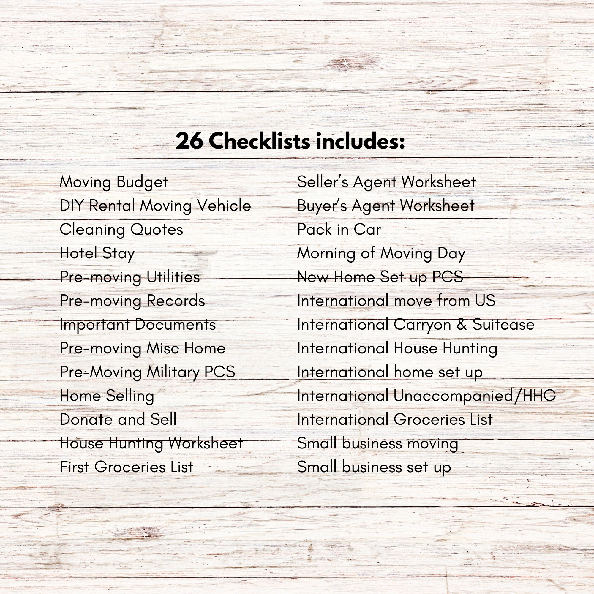 PCS Moving Checklist Binder Printable, CONUS and International Moving ...