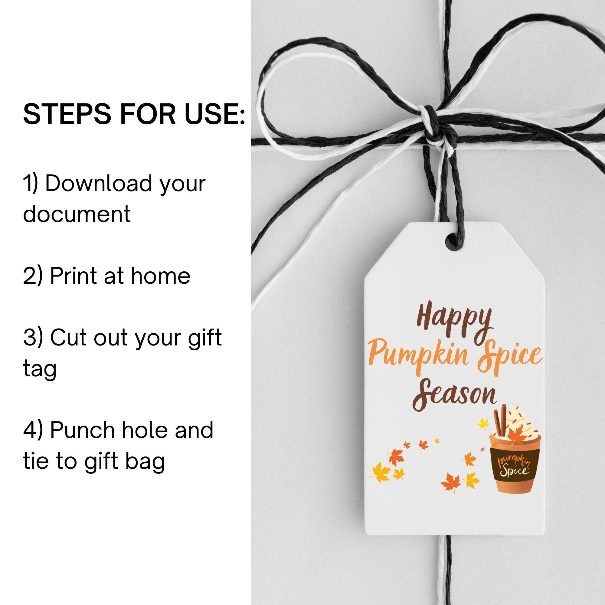 Happy Fall Y'all Gift Tags, Printable Pumpkin Spice Autumn Tags, Fall ...