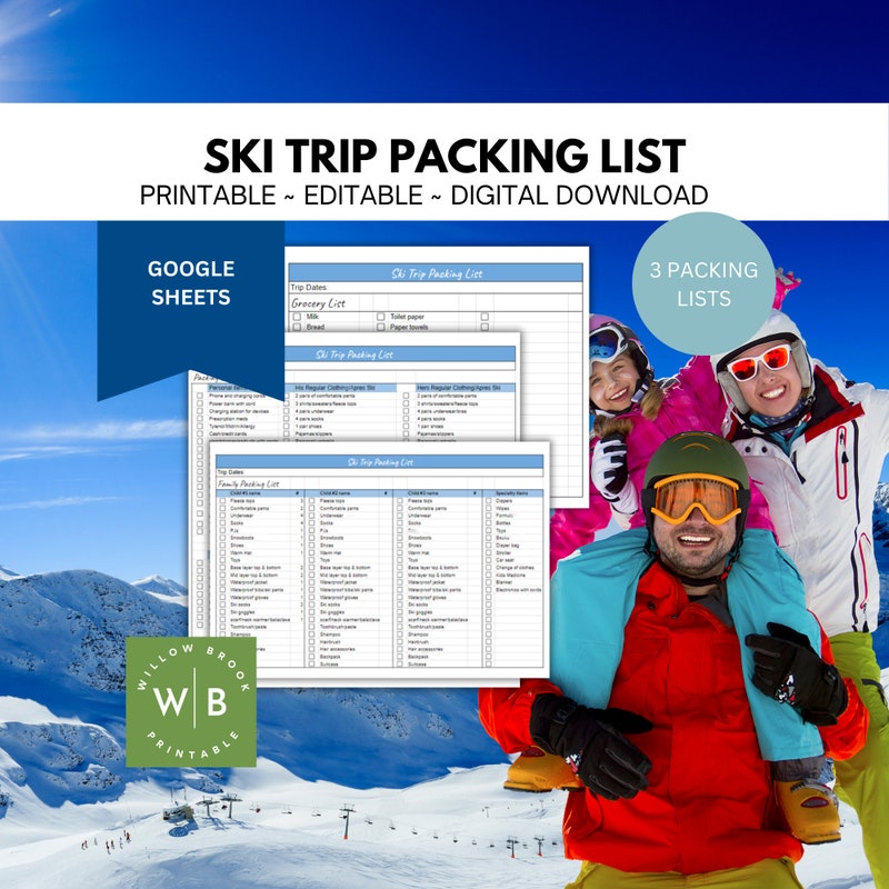 Family Ski Trip Design - Etsy