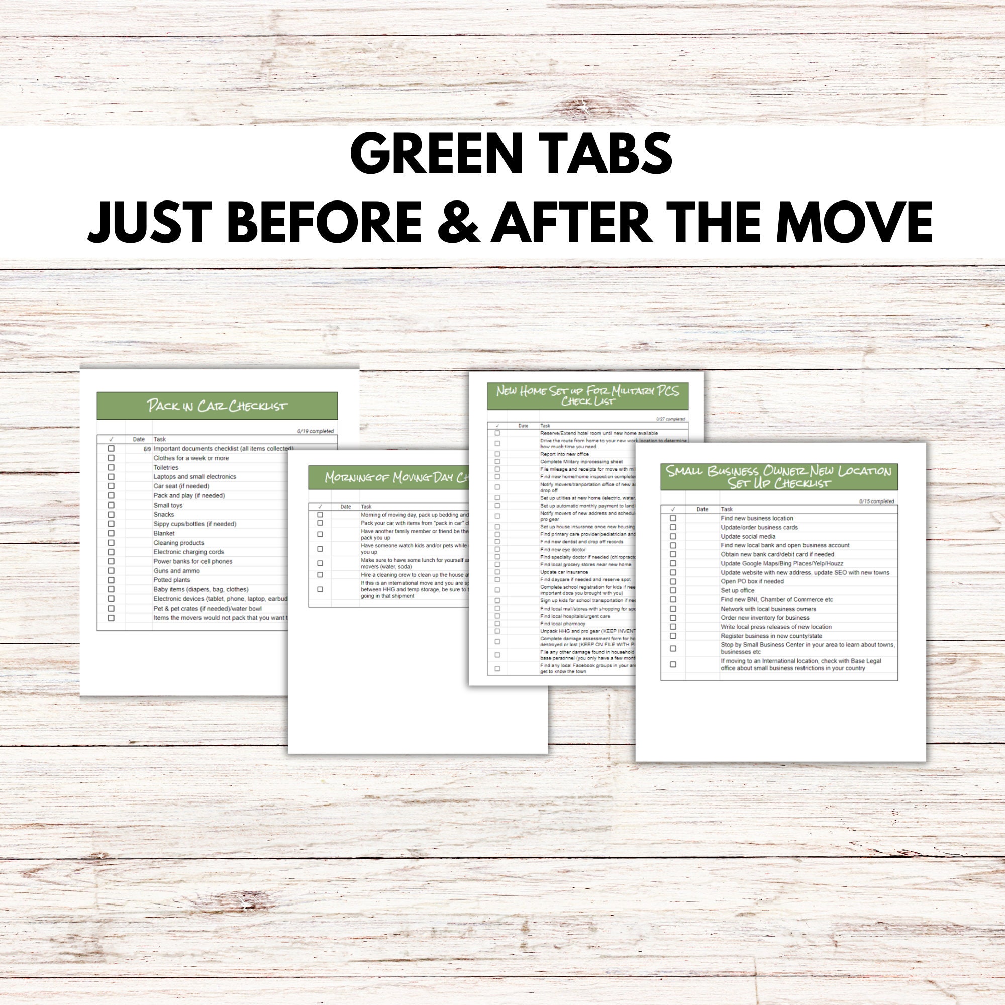 Military Moving Planner Printable Moving Checklist Editable - Etsy