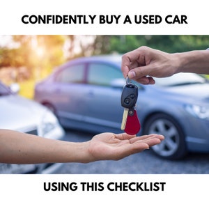 Buying a Used Car Checklist, Auto Dealer, Printable Budget Tracker and ...