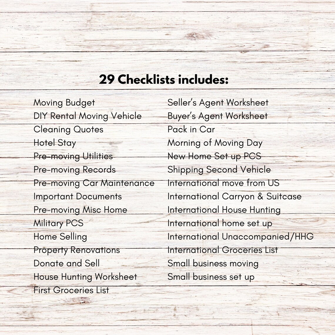 PCS Moving Checklist Binder Printable, CONUS and International Moving ...