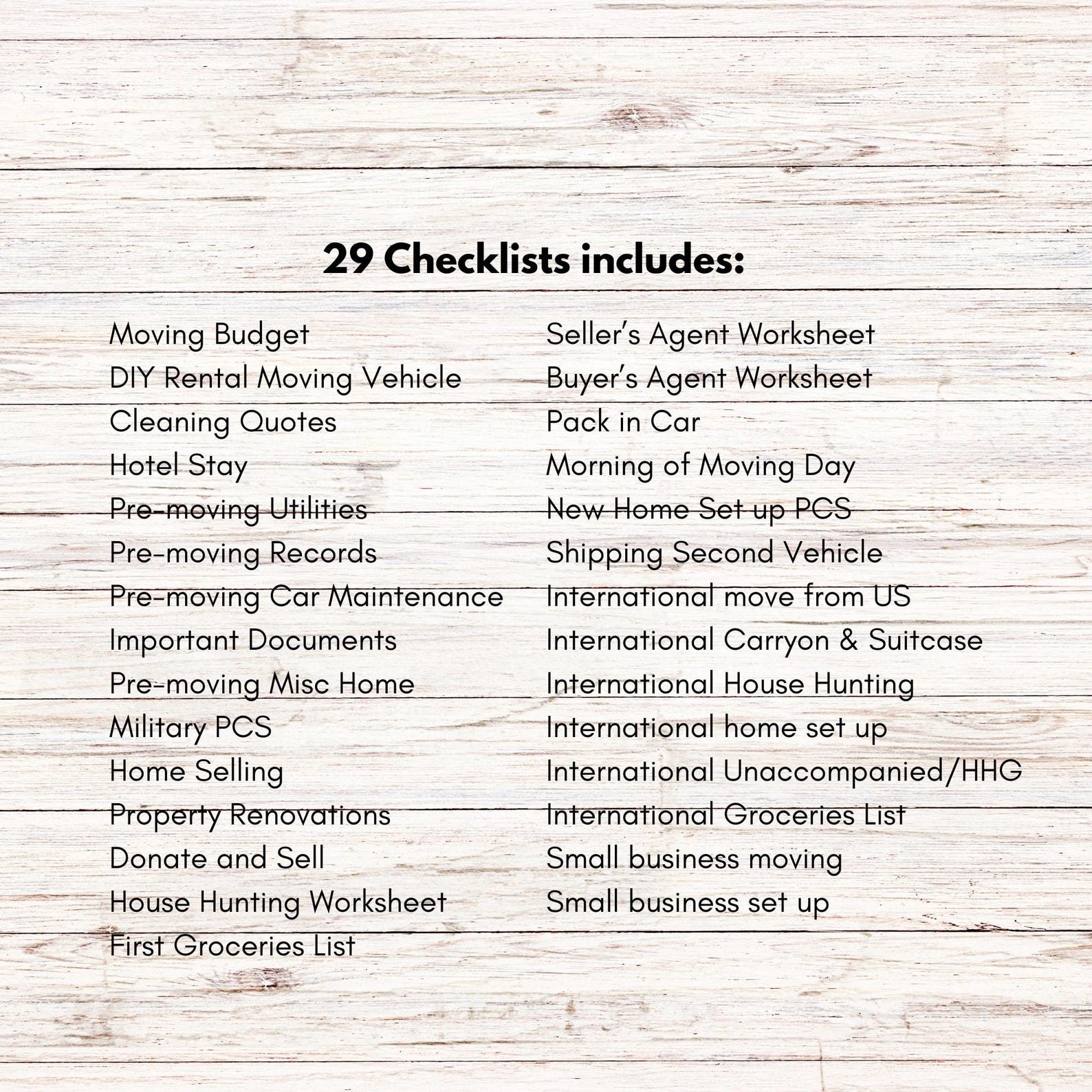 PCS Moving Checklist Binder Printable, CONUS and International Moving ...