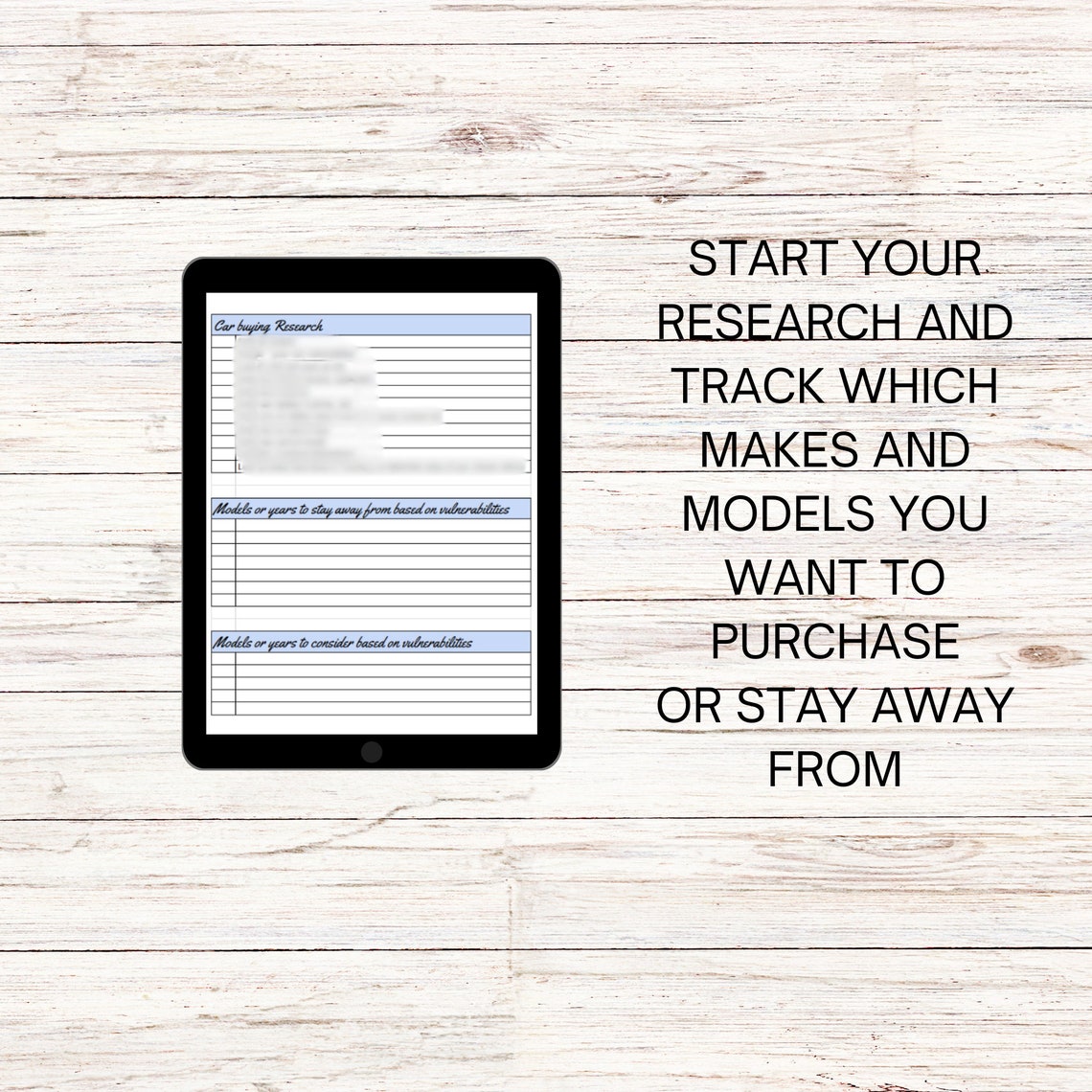Buying a Used Car Checklist, Auto Dealer, Printable Budget Tracker and ...