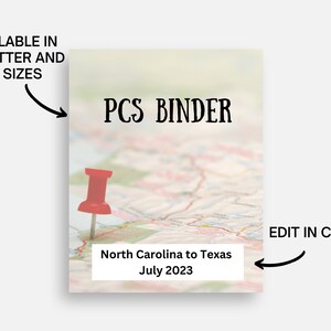 PCS Moving Checklist Binder Printable CONUS and International - Etsy