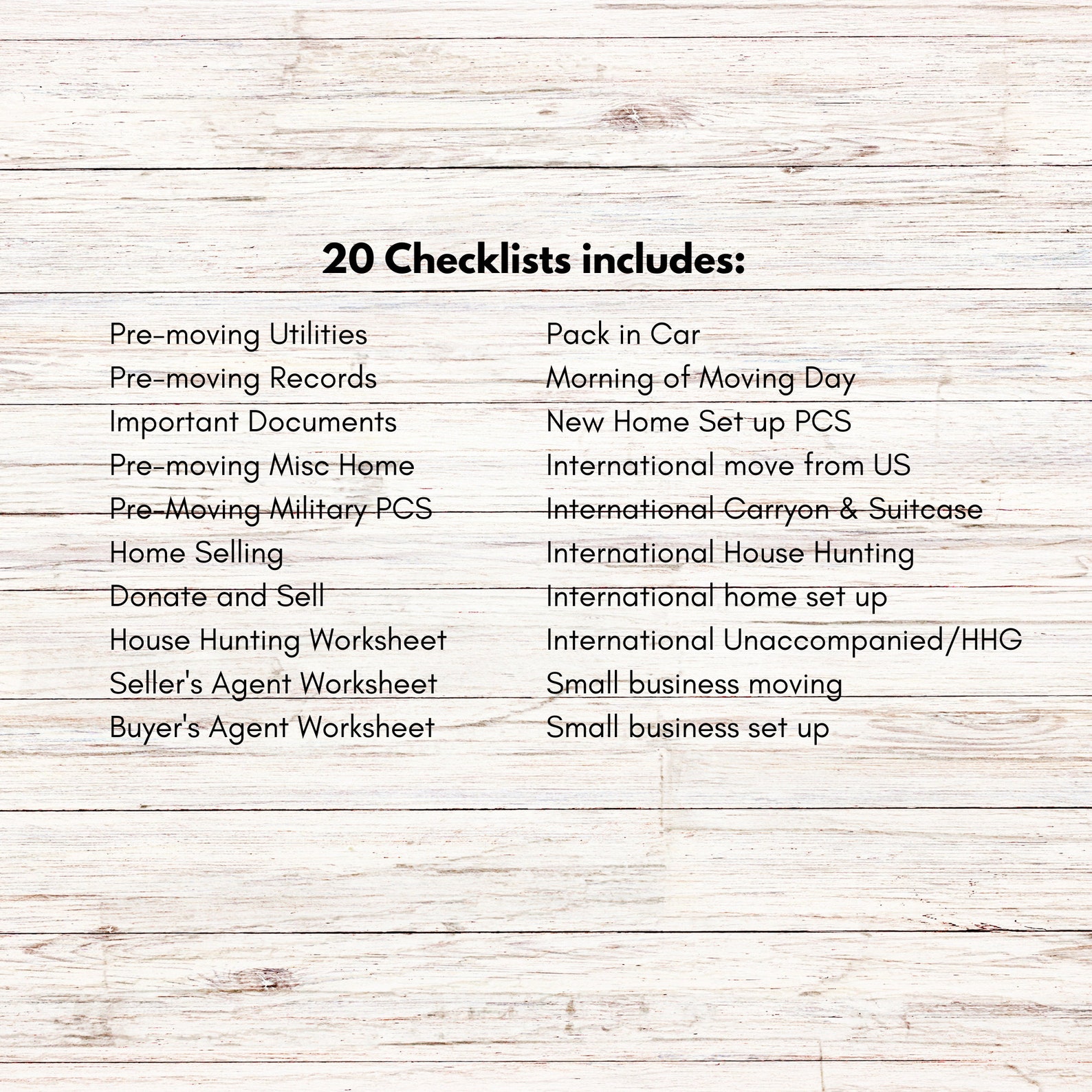 PCS Moving Checklist Binder Printable, CONUS and International Moving ...