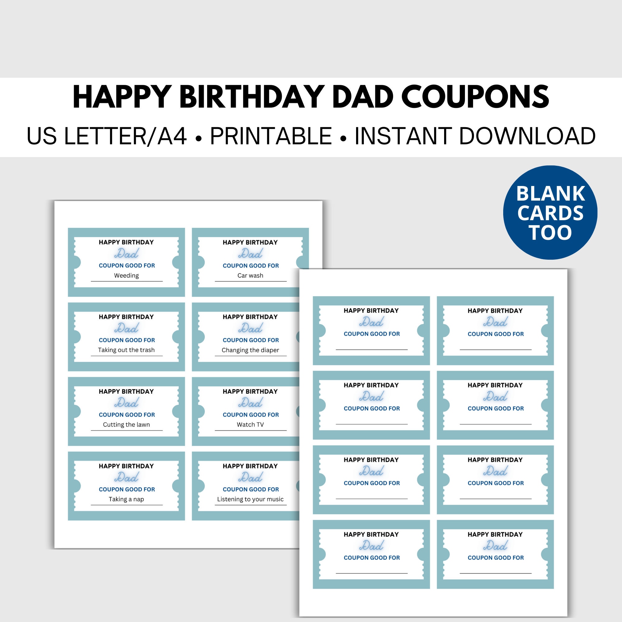 Happy Birthday Daddy Printable Coupons
