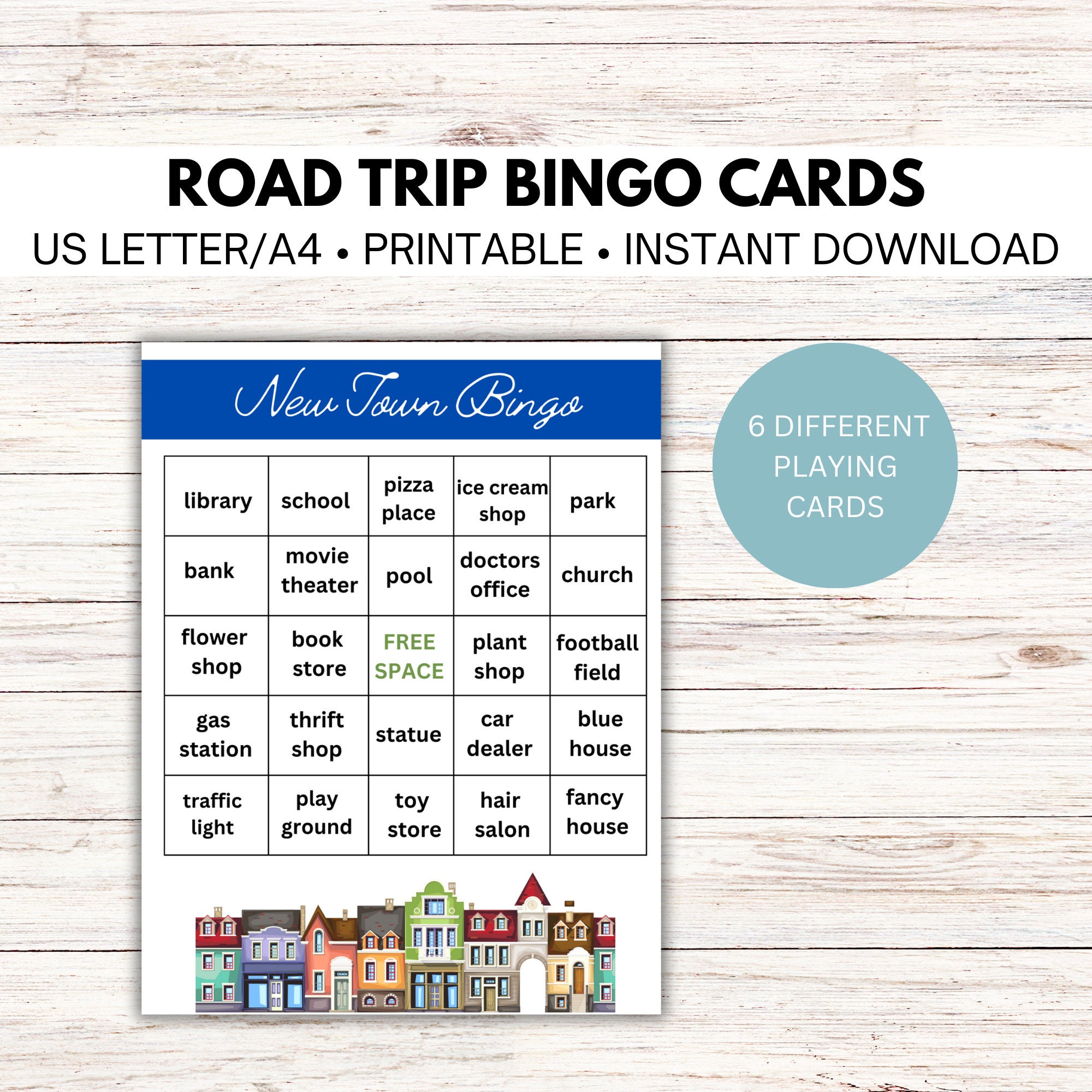Kids Road Trip Printable Bingo Cards, Summer Travel Games, Family ...