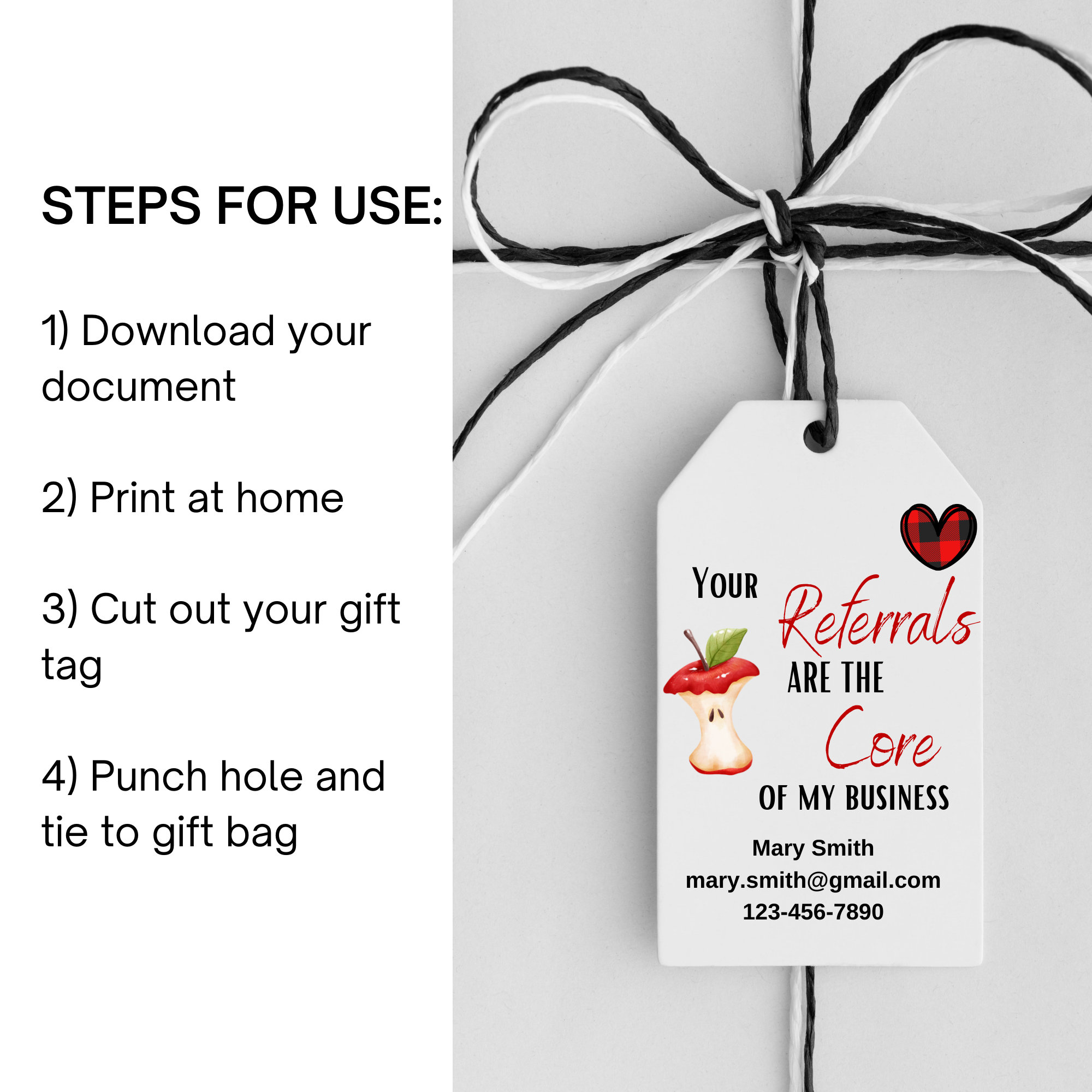 Referral Gift Tag, Appreciation Hospice, Marketing Thank You - Etsy