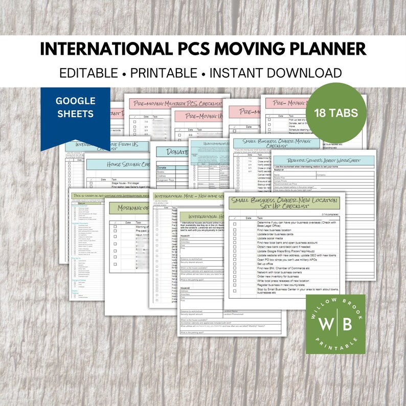 International PCS Moving Planner, Moving Abroad Relocation Checklist ...