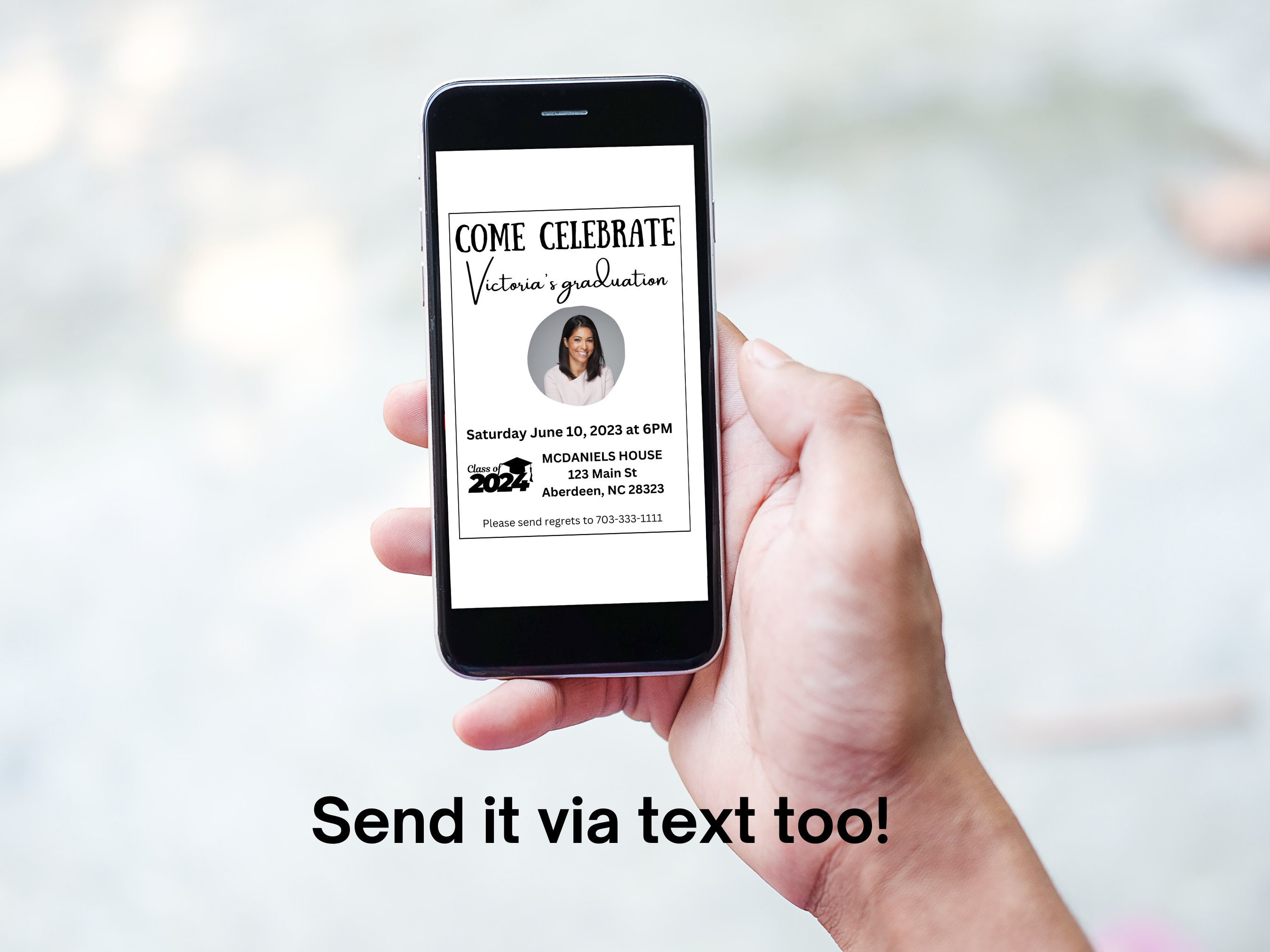 Graduation Party Invitation Instant Download, Digital Invitation ...