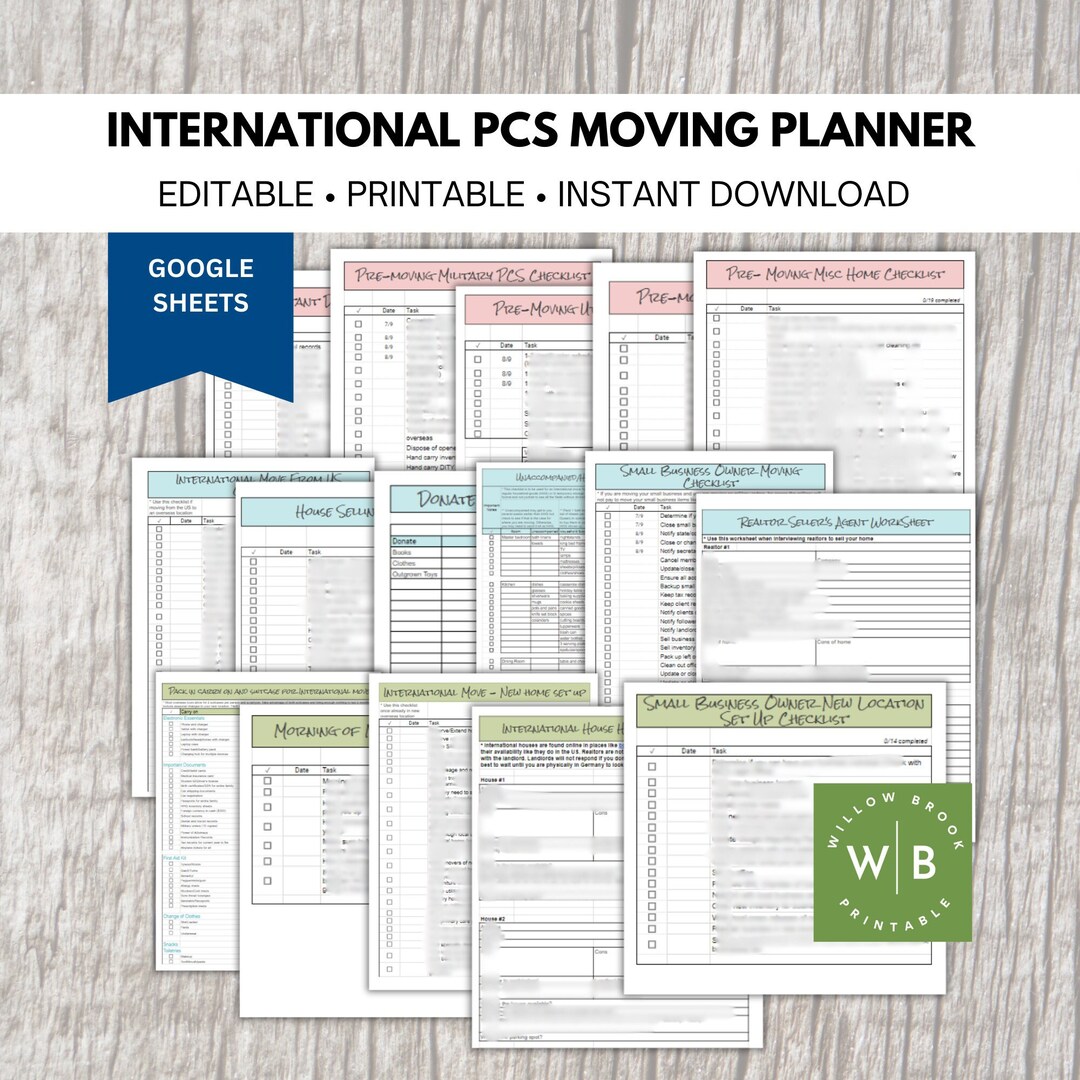 International PCS Moving Planner, Moving Abroad Relocation Checklist ...
