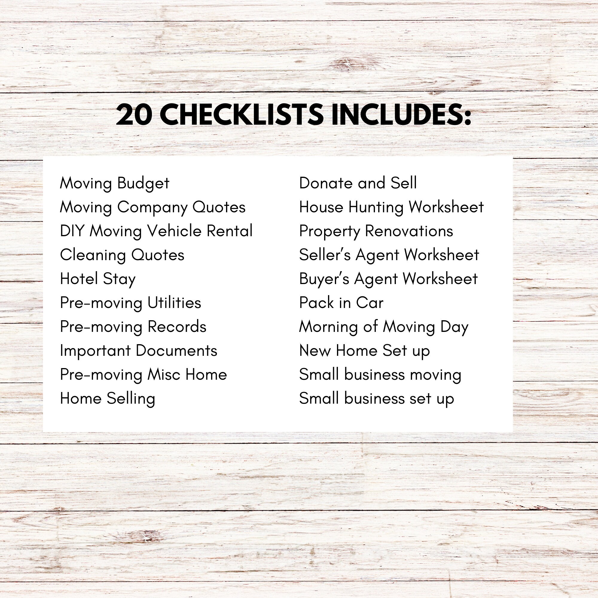 Moving Checklist Planner, MS Excel, Relocation Guide, Packing Tips - Etsy
