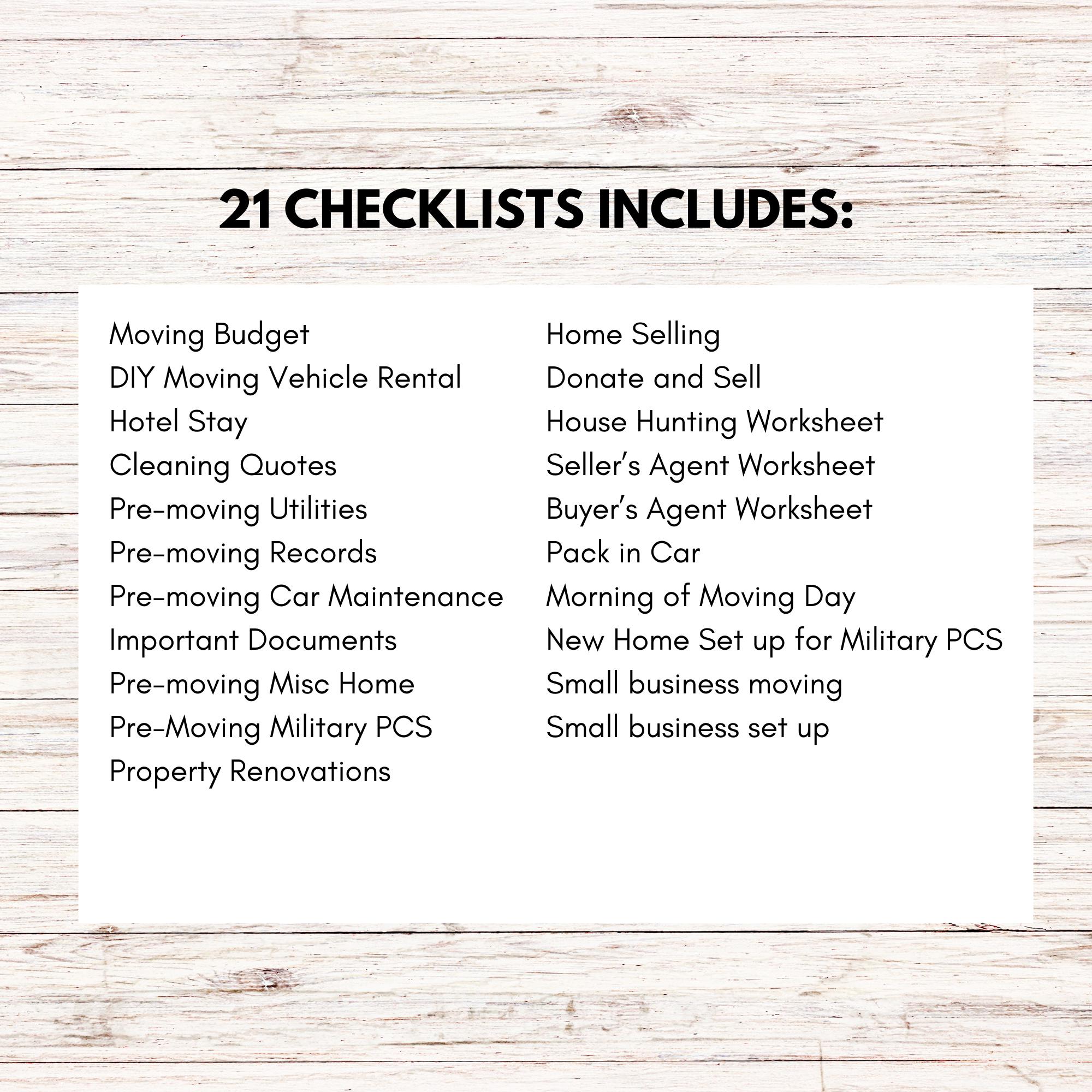 Military Moving Planner Printable, Moving Checklist, Editable in Google ...