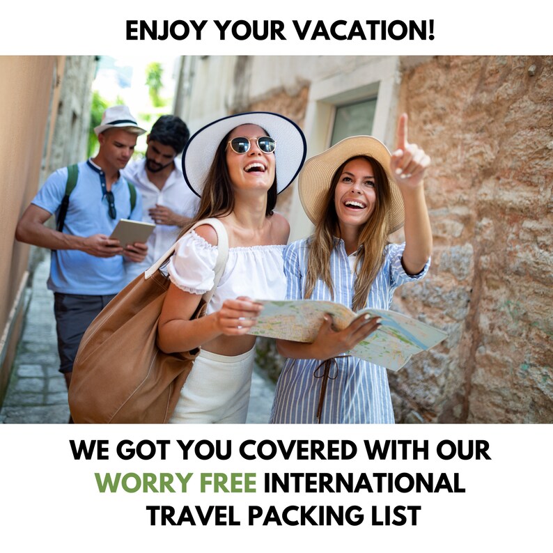 International Packing List, Google Sheets, Editable Packing Checklist ...