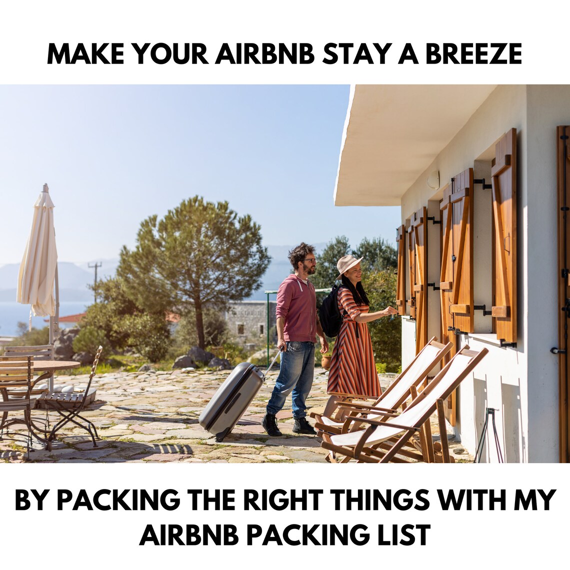 Airbnb Vacation Packing Checklist, Printable Travel Planner, MS Excel ...
