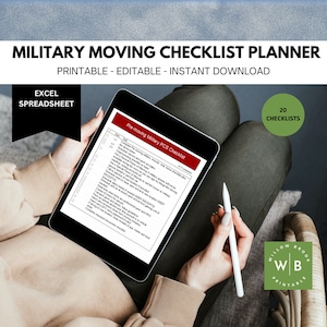 PCS Military Moving Planner, Excel Spreadsheet, Home Moving Tips - Etsy