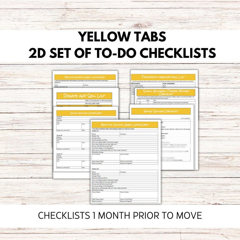 Military Moving Planner Printable, Moving Checklist, Editable in Google ...