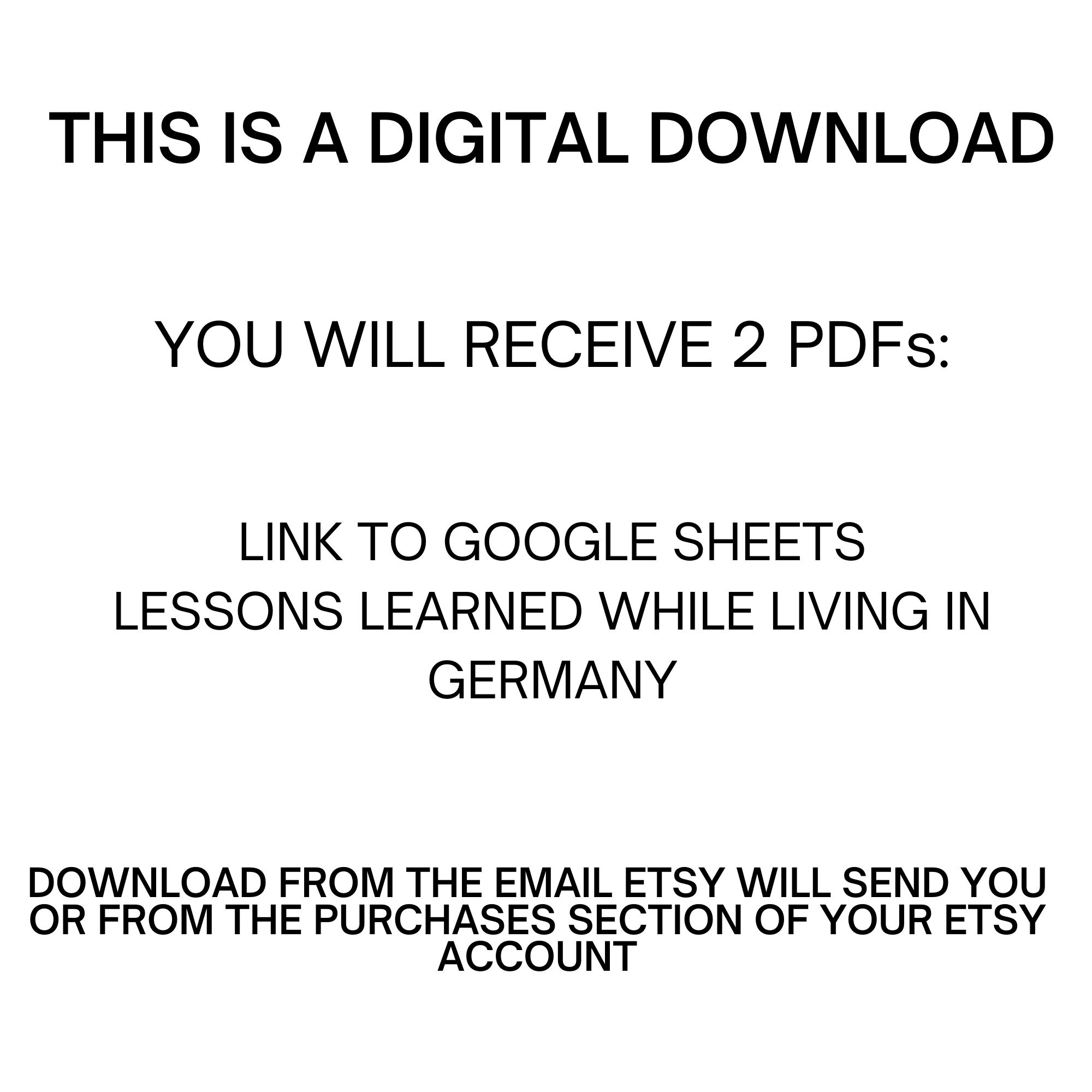 Moving to Germany PCS Checklist Planner, Overseas Move Packing List - Etsy