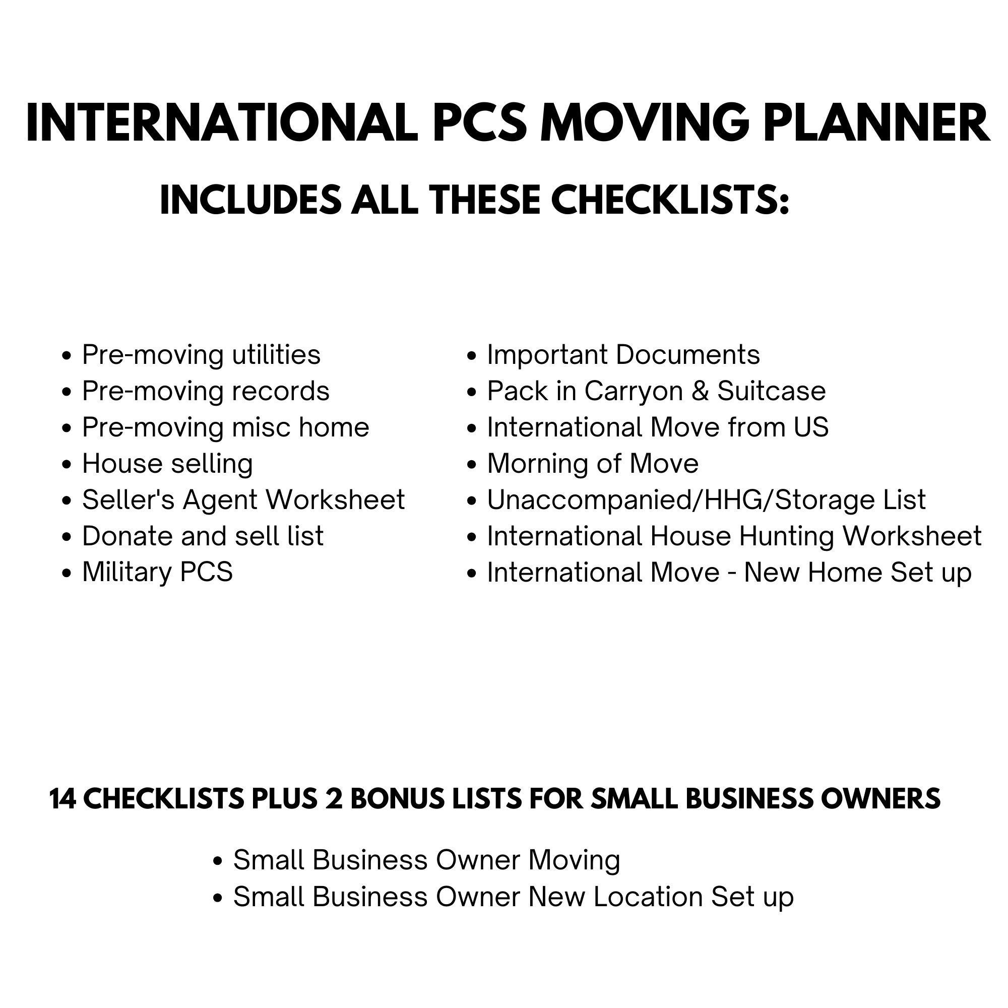 Moving Overseas PCS Binder, Editable Military Relocation Packing ...