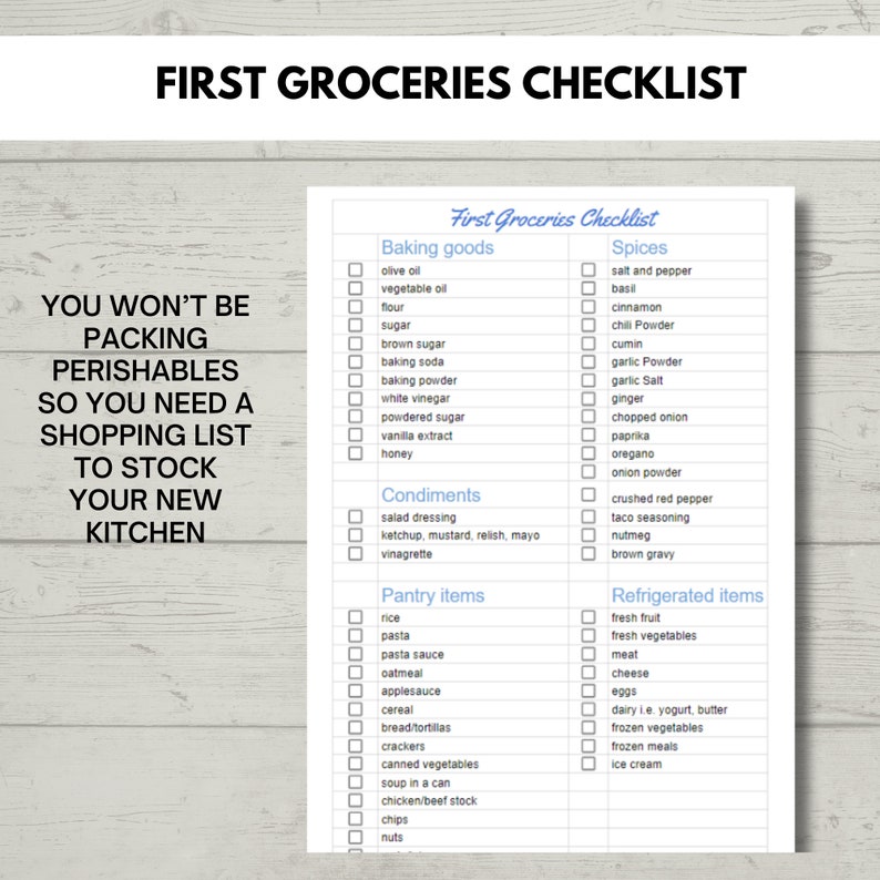First Home Checklist, Packing Planner, New House to Do List, Printable ...