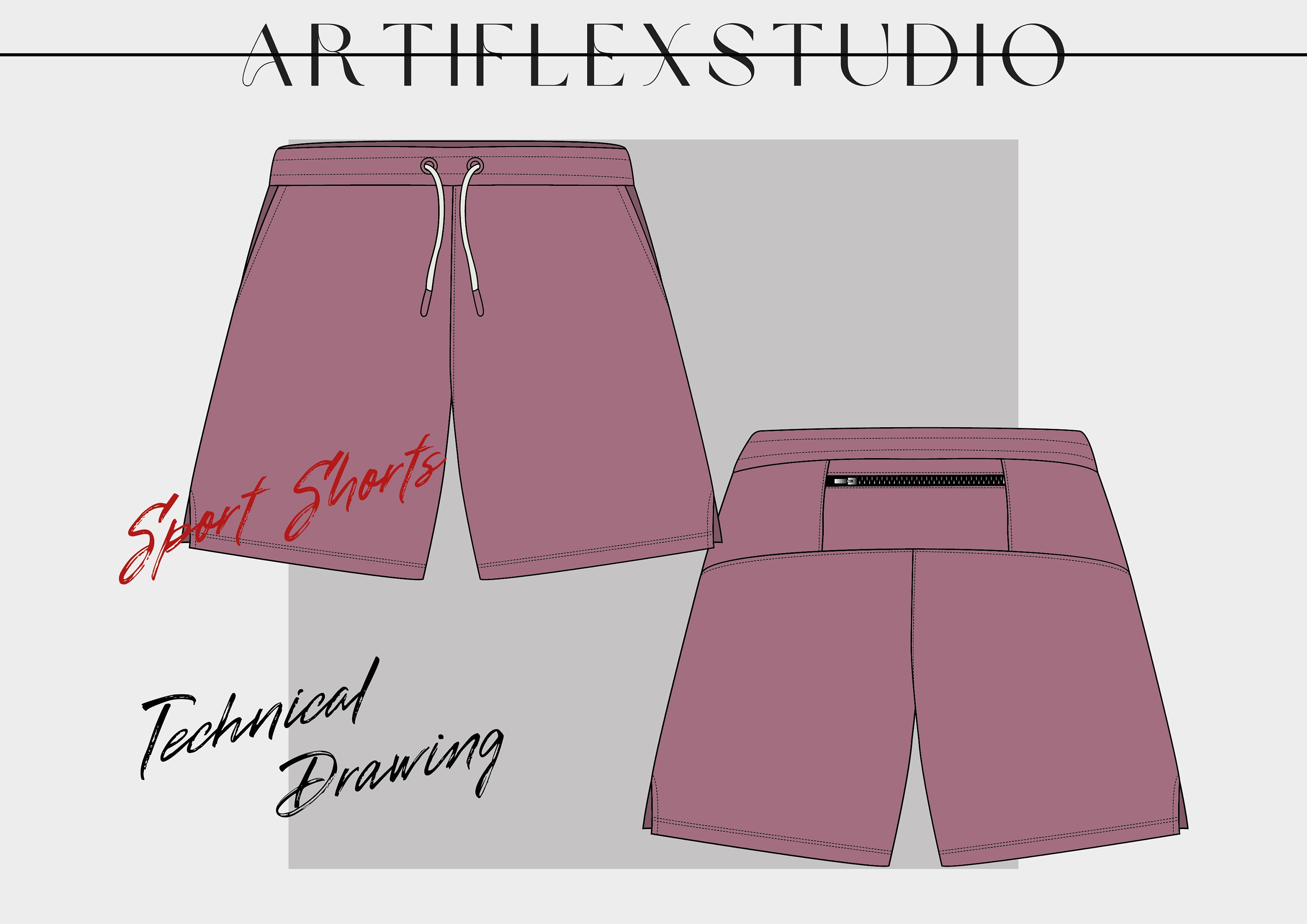 Athletic Shorts Drawing