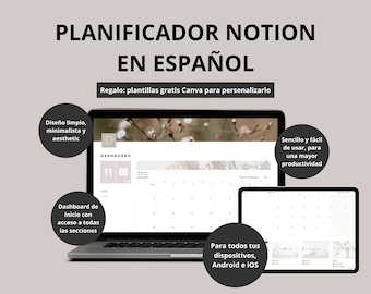 Notion Template in Spanish Spain Notion Template Digital Agenda in Spanish Life Organizer It ...