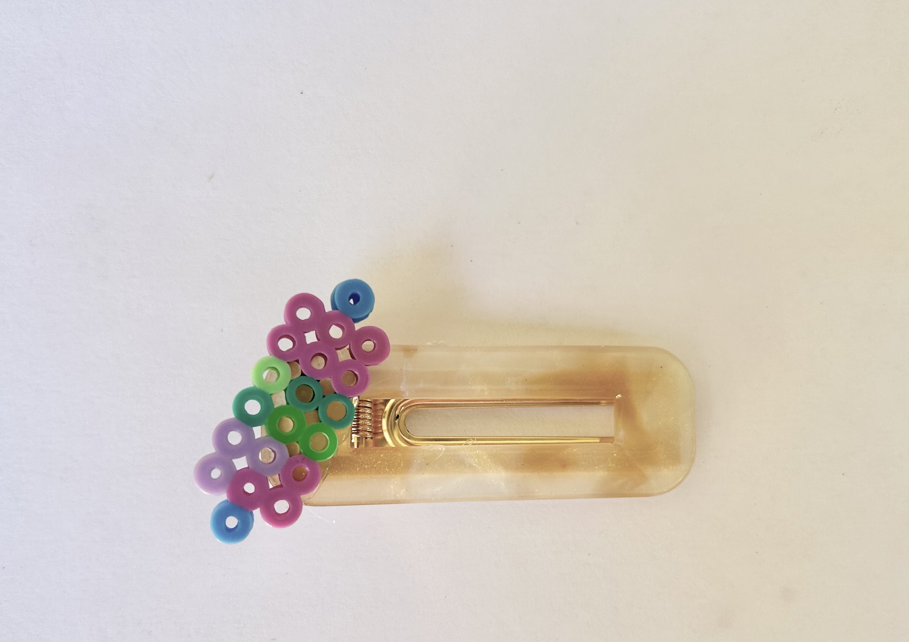 Perler Bead Hair Clip With Quartz Design - Etsy