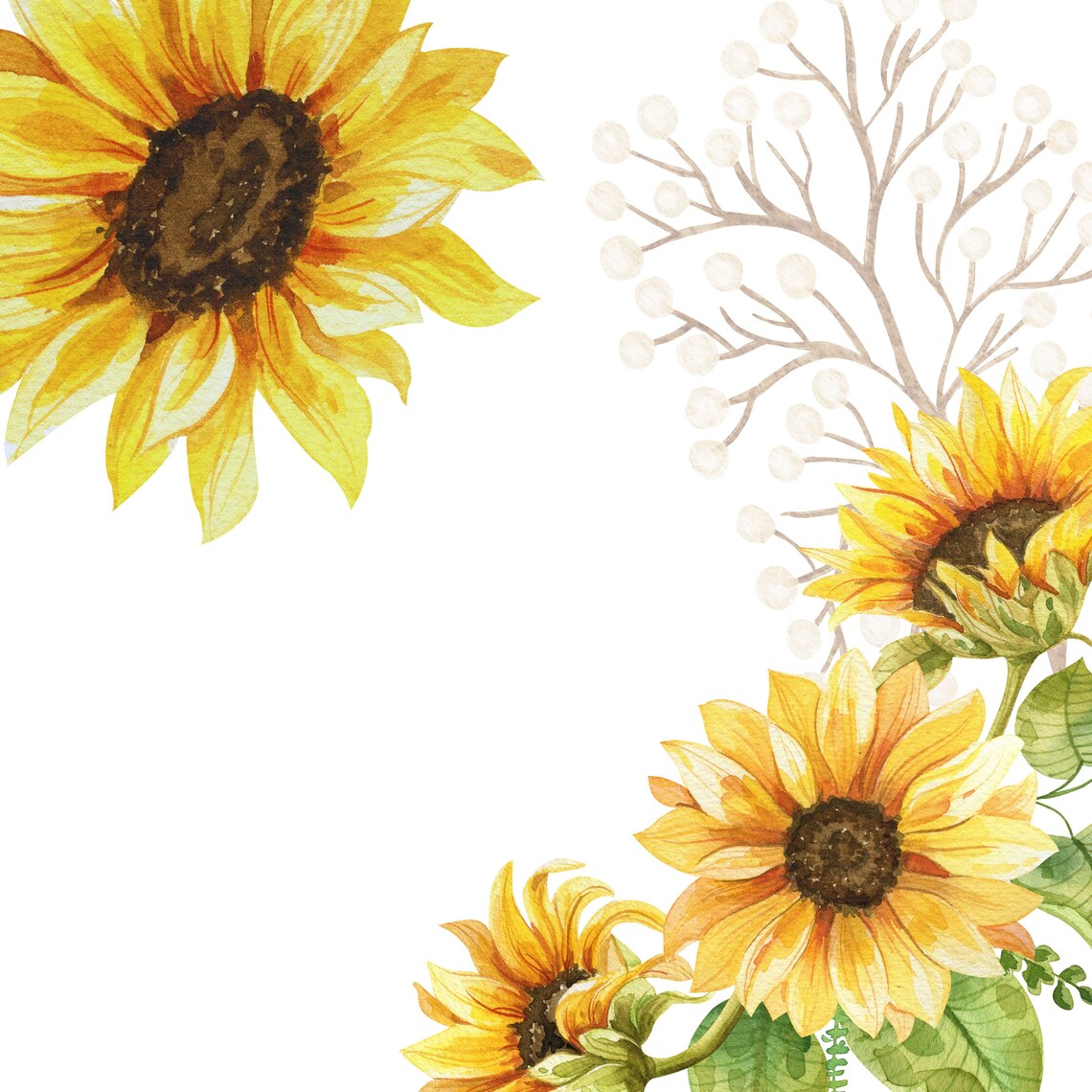Sunflower Background Paper - Digital Files - Etsy