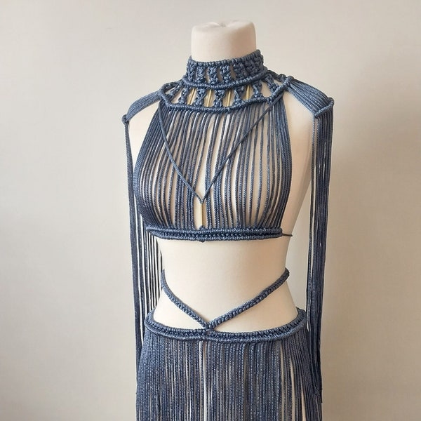 Macrame Dress - Etsy