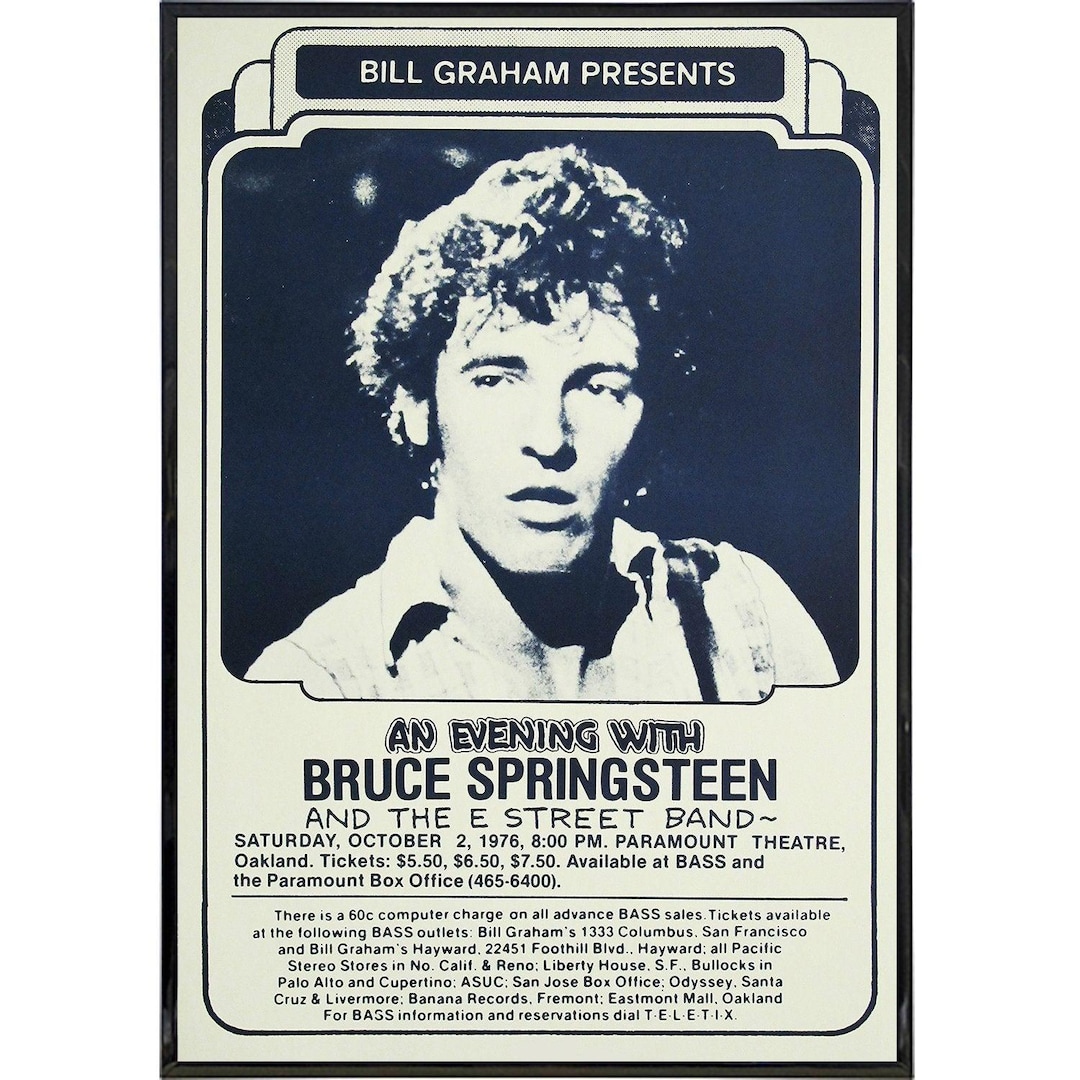 An Evening With Bruce Springsteen Poster Print - Etsy