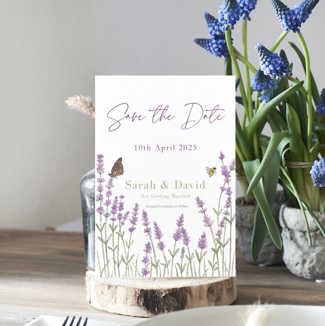Lavender Garden Invite / Editable / Digital / Hand Illustrated - Etsy
